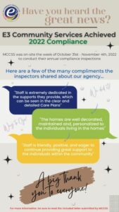 MCCSS Compliance - E3 Community Services Inc.